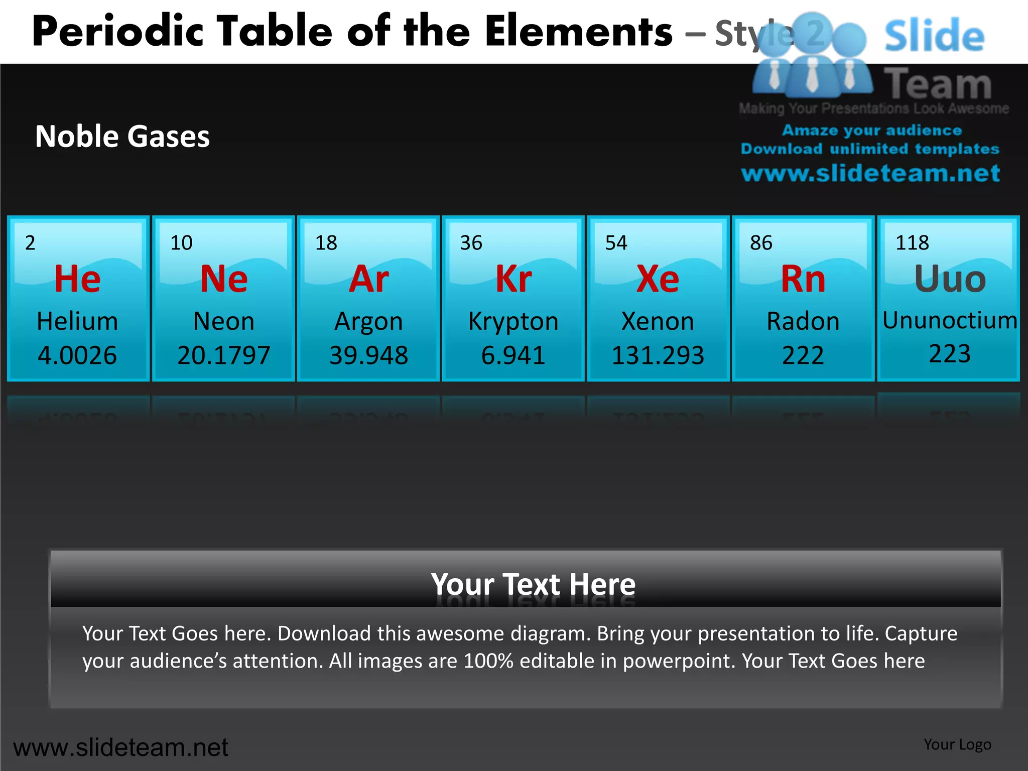 Chemistry periodic table of elements design 2 powerpoint presentation ...