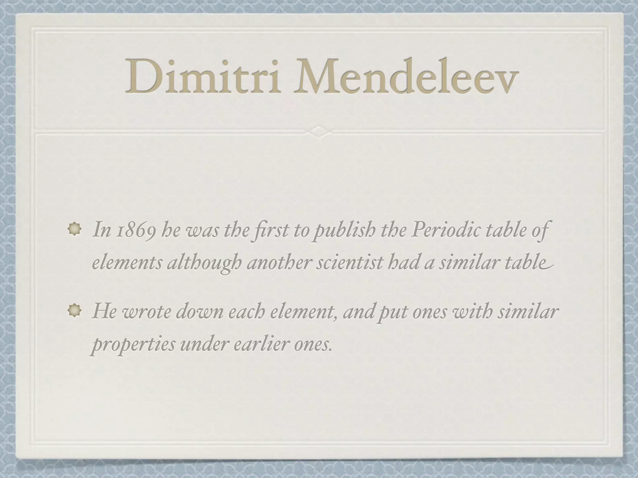 Chemistry periodic table presentation | KEY