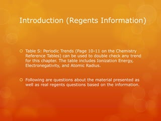 Regents Chemistry - Atomic Trends | PPTX