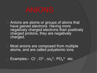 radicals and chemical formulae | PPTX
