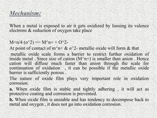 Mechanism Of Dry Corrosion | PPTX