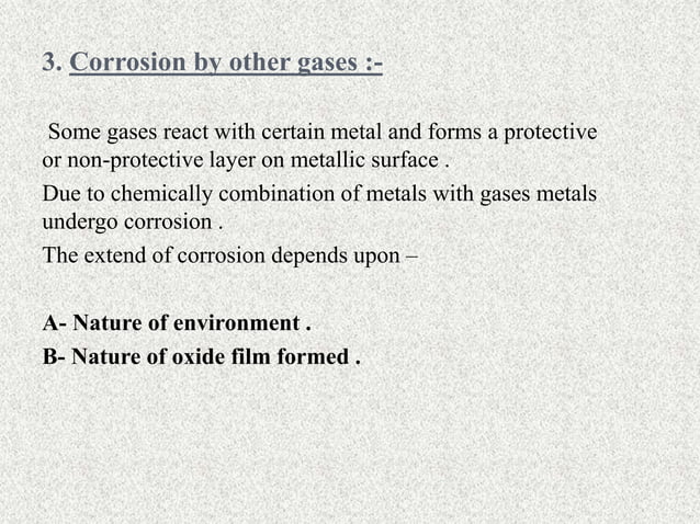 Mechanism Of Dry Corrosion | PPTX