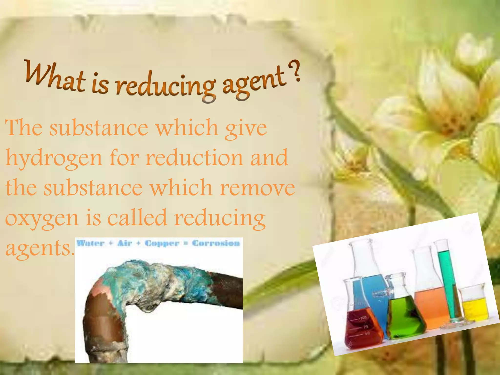 oxidising an reducing agent | PPTX