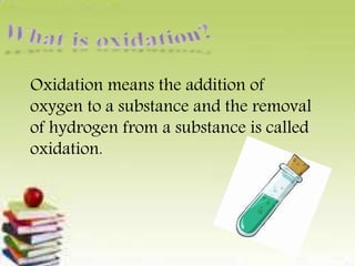 oxidising an reducing agent | PPTX