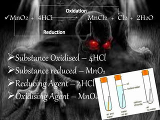 oxidising an reducing agent | PPTX