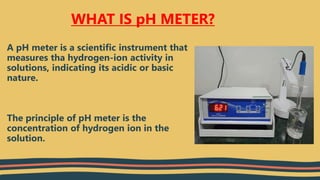 working and application of pH meter | PPTX