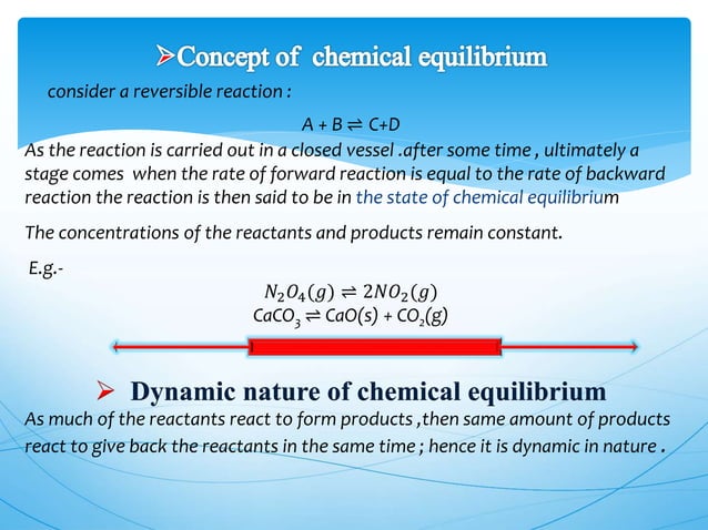 Chemistryppt chemical equilibrium | PPTX | Chemistry | Science