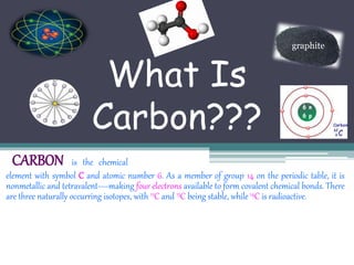 Carbon and its COMPOUNDS | PPTX