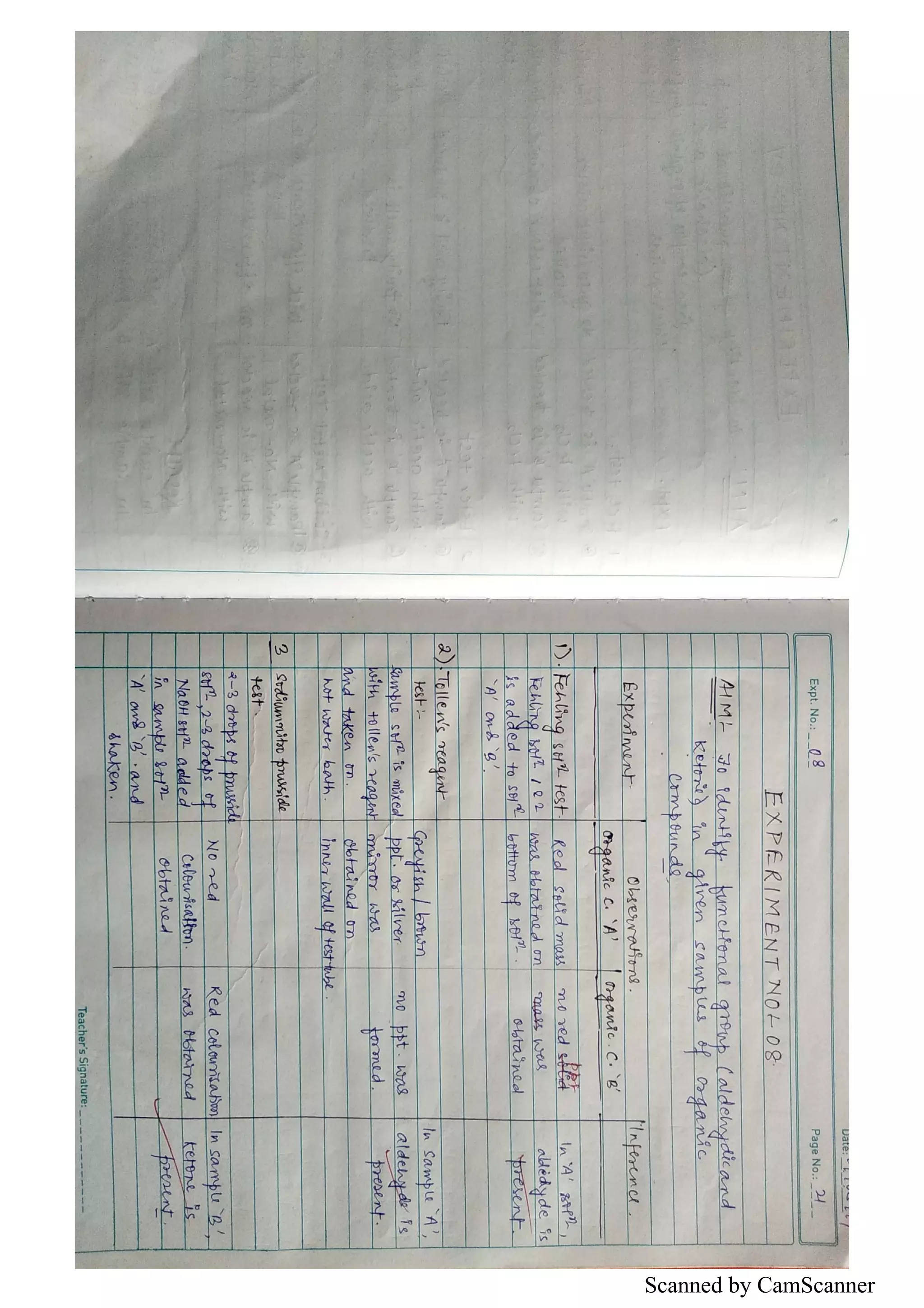 CHEMISTRY PRACTICAL RECORD XII | PDF
