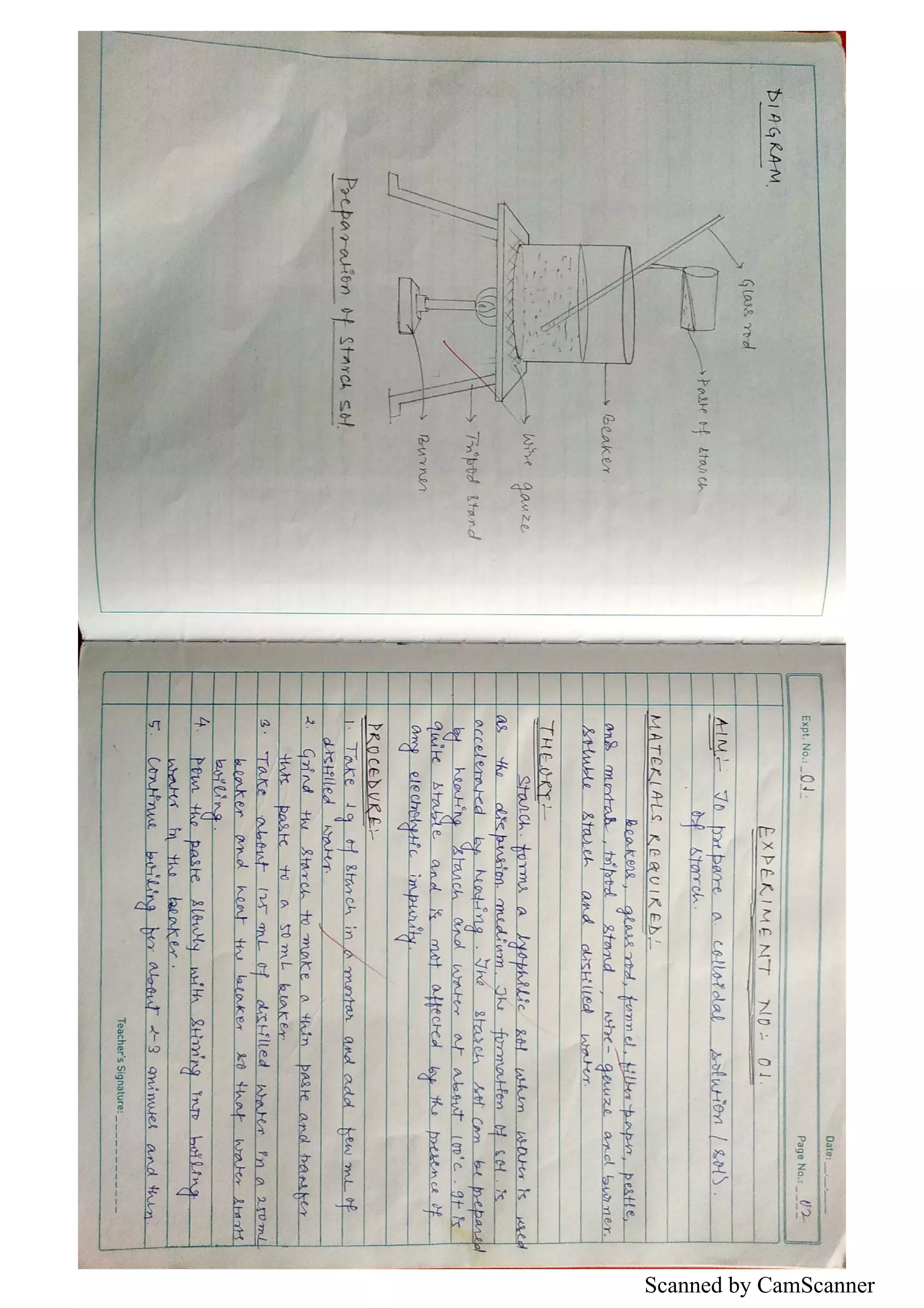 CHEMISTRY PRACTICAL RECORD XII | PDF