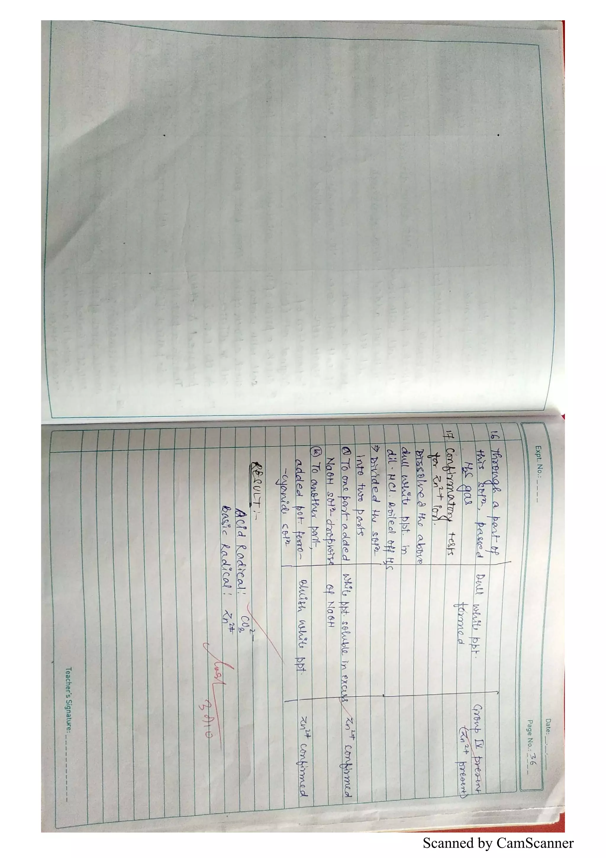CHEMISTRY PRACTICAL RECORD XII | PDF