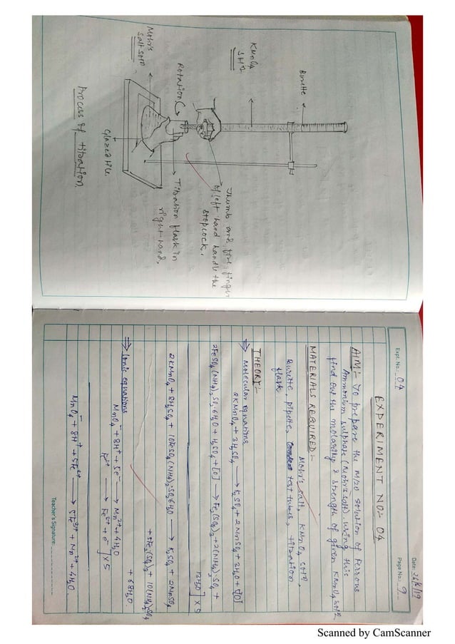 CHEMISTRY PRACTICAL RECORD XII | PDF