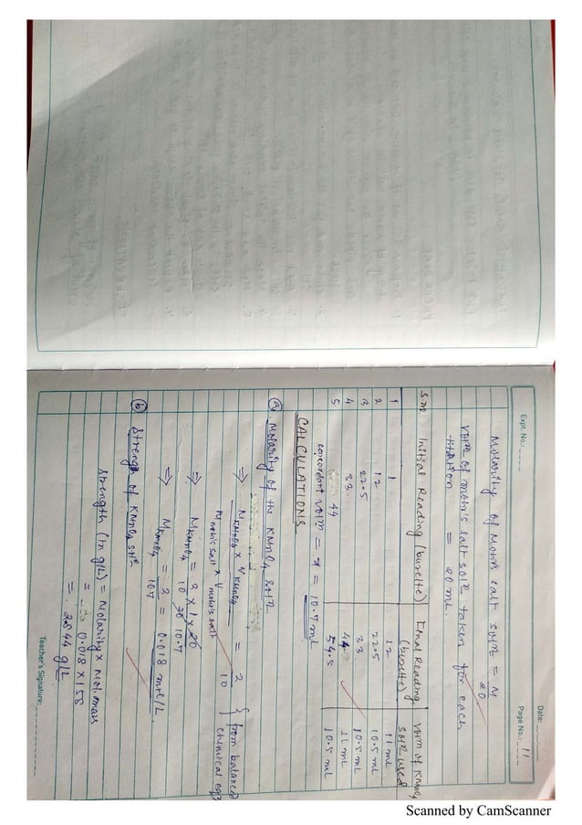 CHEMISTRY PRACTICAL RECORD XII | PDF