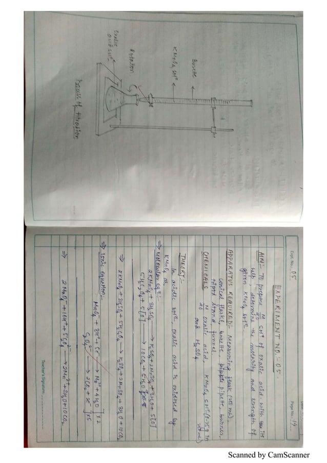 CHEMISTRY PRACTICAL RECORD XII | PDF
