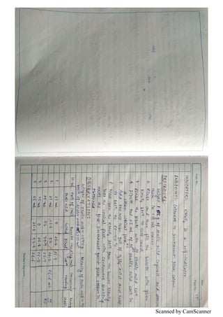CHEMISTRY PRACTICAL RECORD XII | PDF