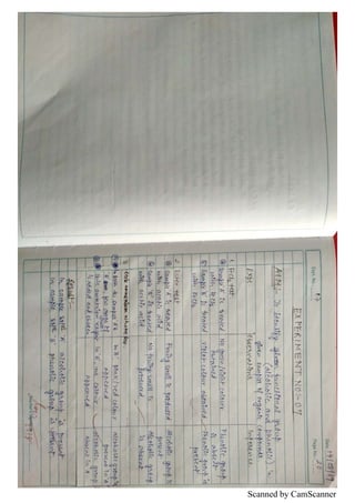 CHEMISTRY PRACTICAL RECORD XII | PDF