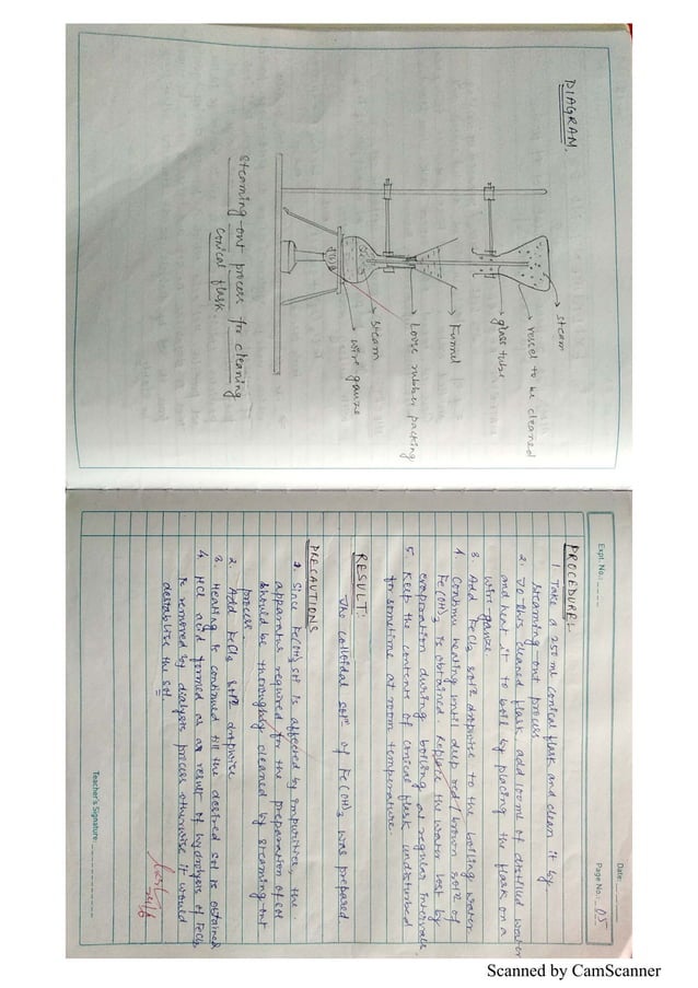 CHEMISTRY PRACTICAL RECORD XII | PDF