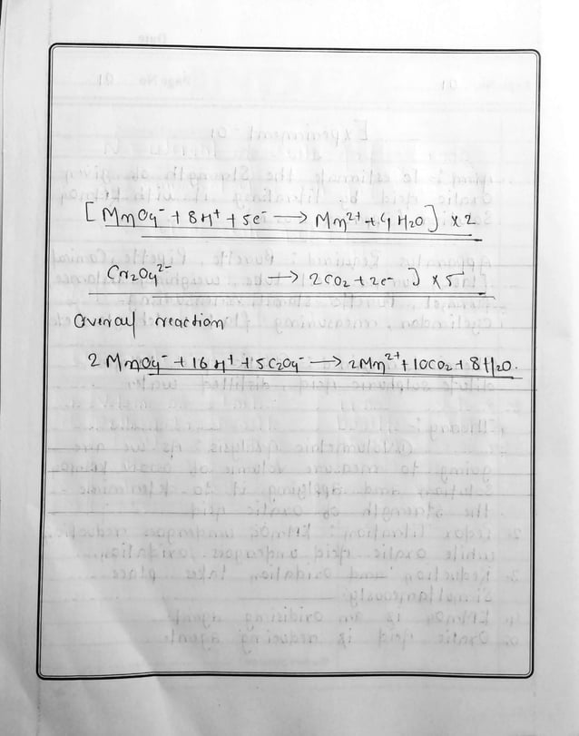 Bsc 1st Year Chemistry Practical File | PDF
