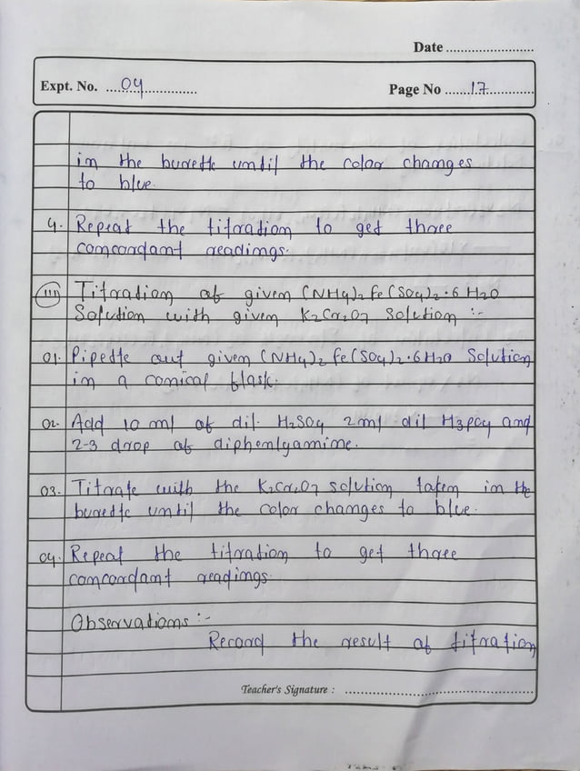 Bsc 1st Year Chemistry Practical File | PDF