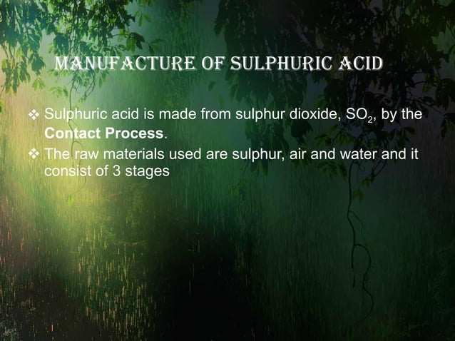 Sulphuric Acid | PPT