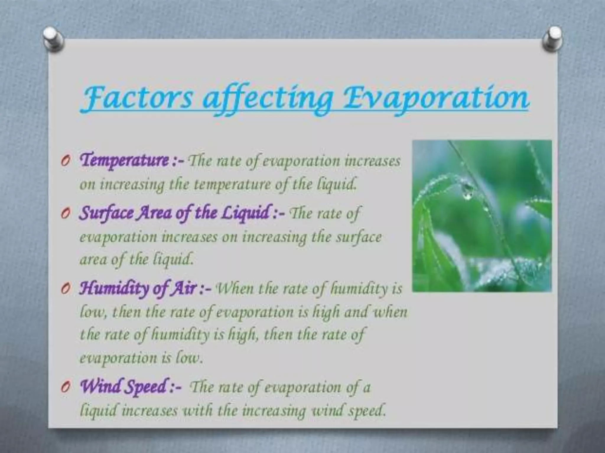 evaporation | PPTX