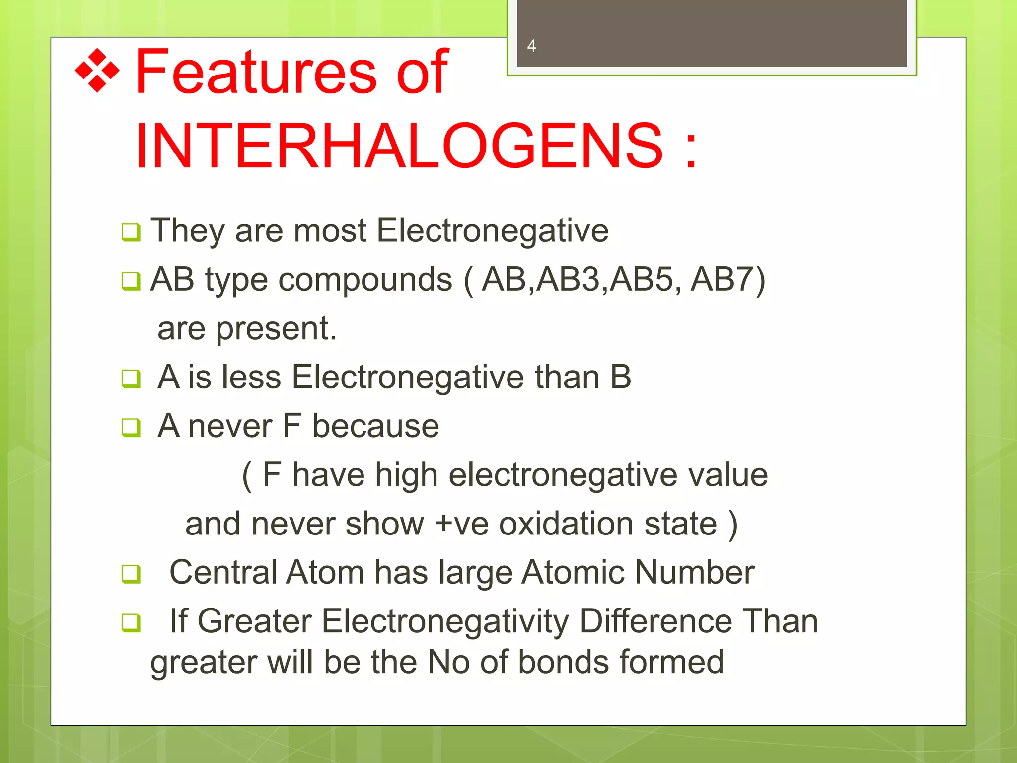 Interhalogens pseudohalogens | PPTX