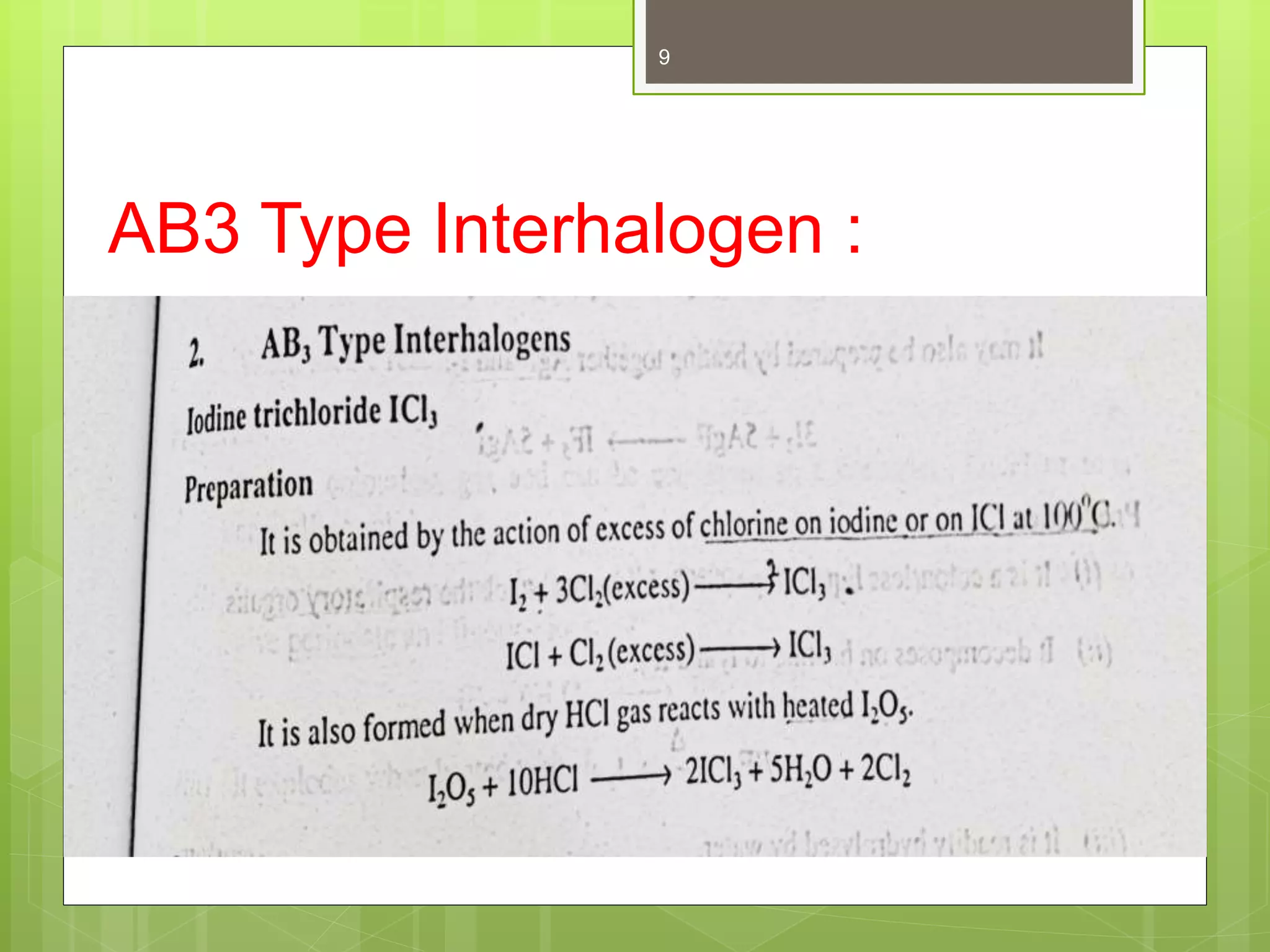 Interhalogens pseudohalogens | PPTX