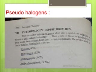 Interhalogens pseudohalogens | PPTX