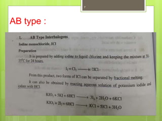 Interhalogens pseudohalogens | PPTX