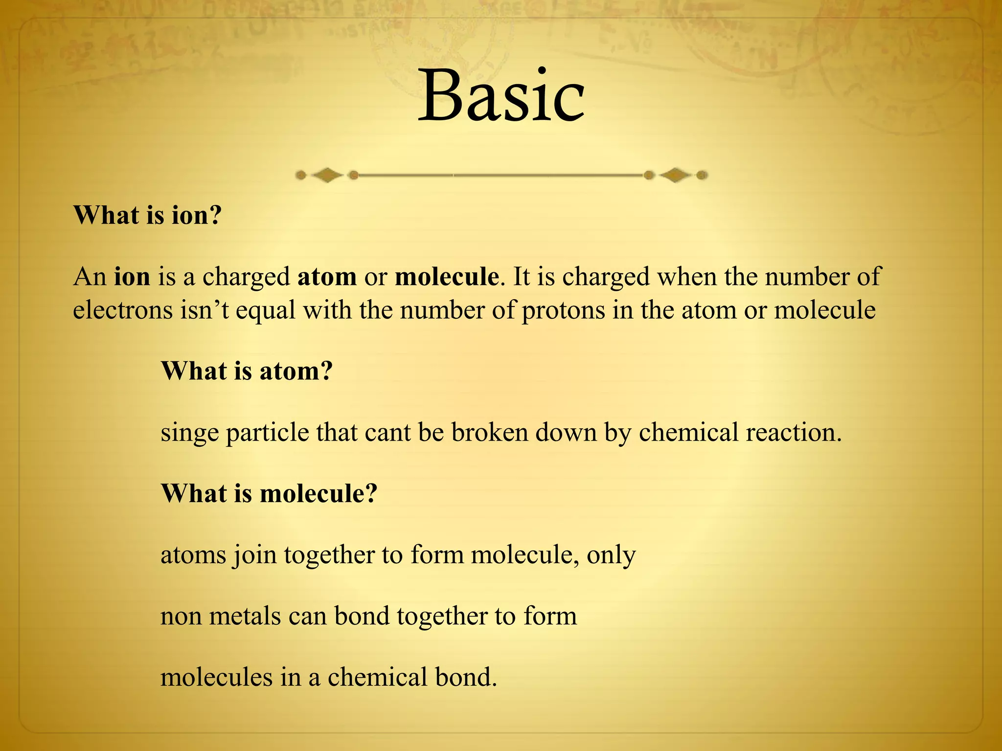 What is an ion? - Chemistry presentation | PPTX