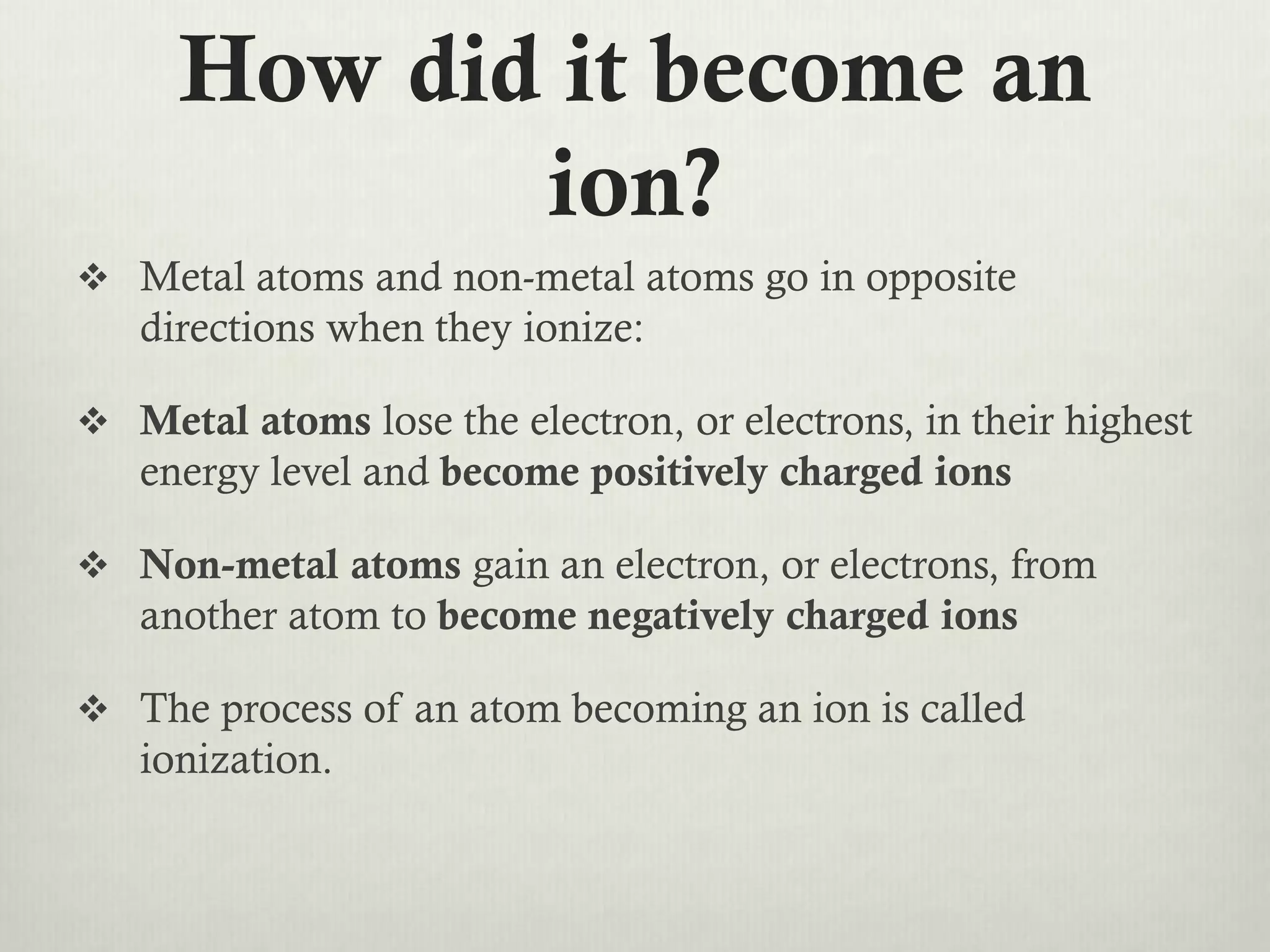 What is an ion? - Chemistry presentation | PPTX
