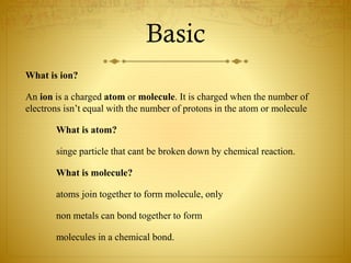 What is an ion? - Chemistry presentation | PPTX
