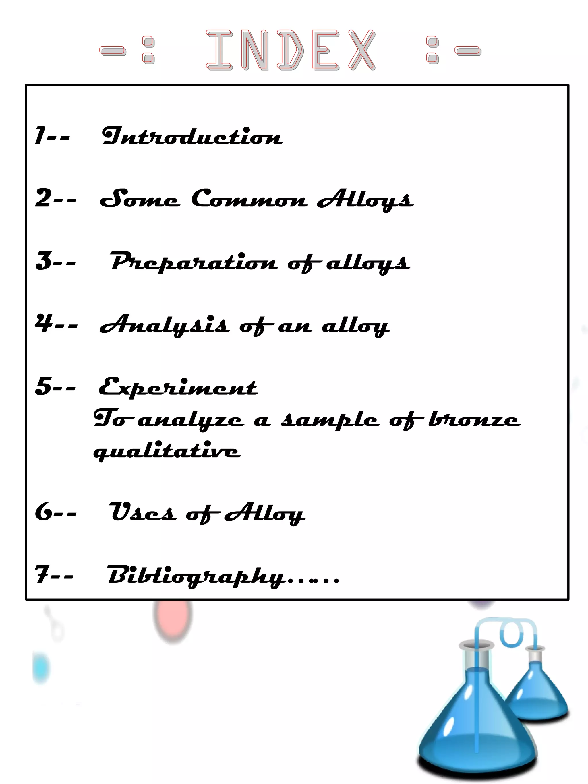 Chemistry class 12 project on study of Constituents of Alloy | PDF