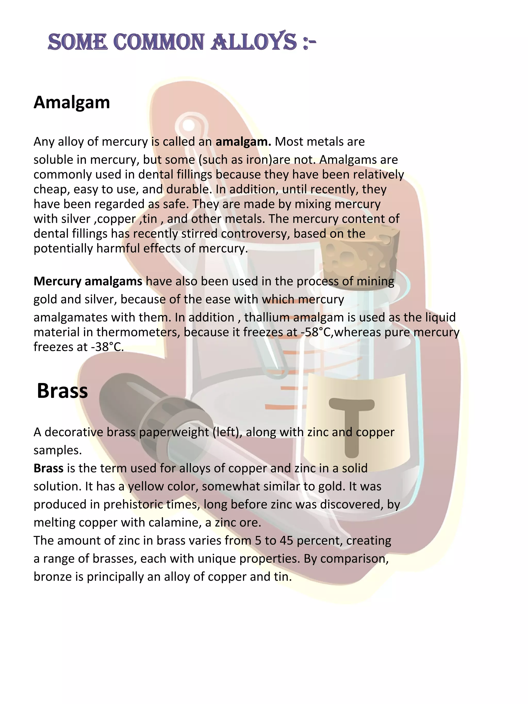 Chemistry class 12 project on study of Constituents of Alloy | PDF