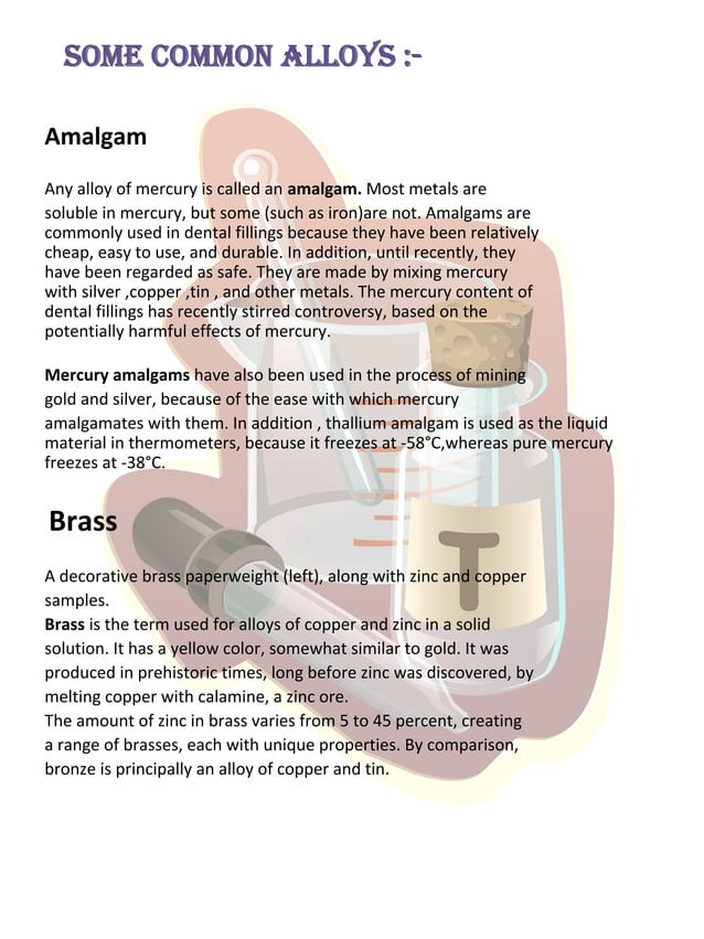 Chemistry class 12 project on study of Constituents of Alloy | PDF