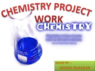 Chemistry project on Water Pollution | PPTX