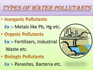 Chemistry project on Water Pollution | PPTX