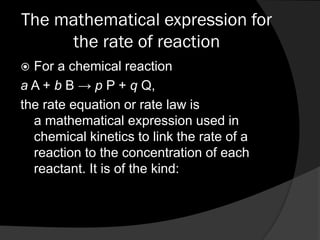 factors affecting the reaction rate | PPTX