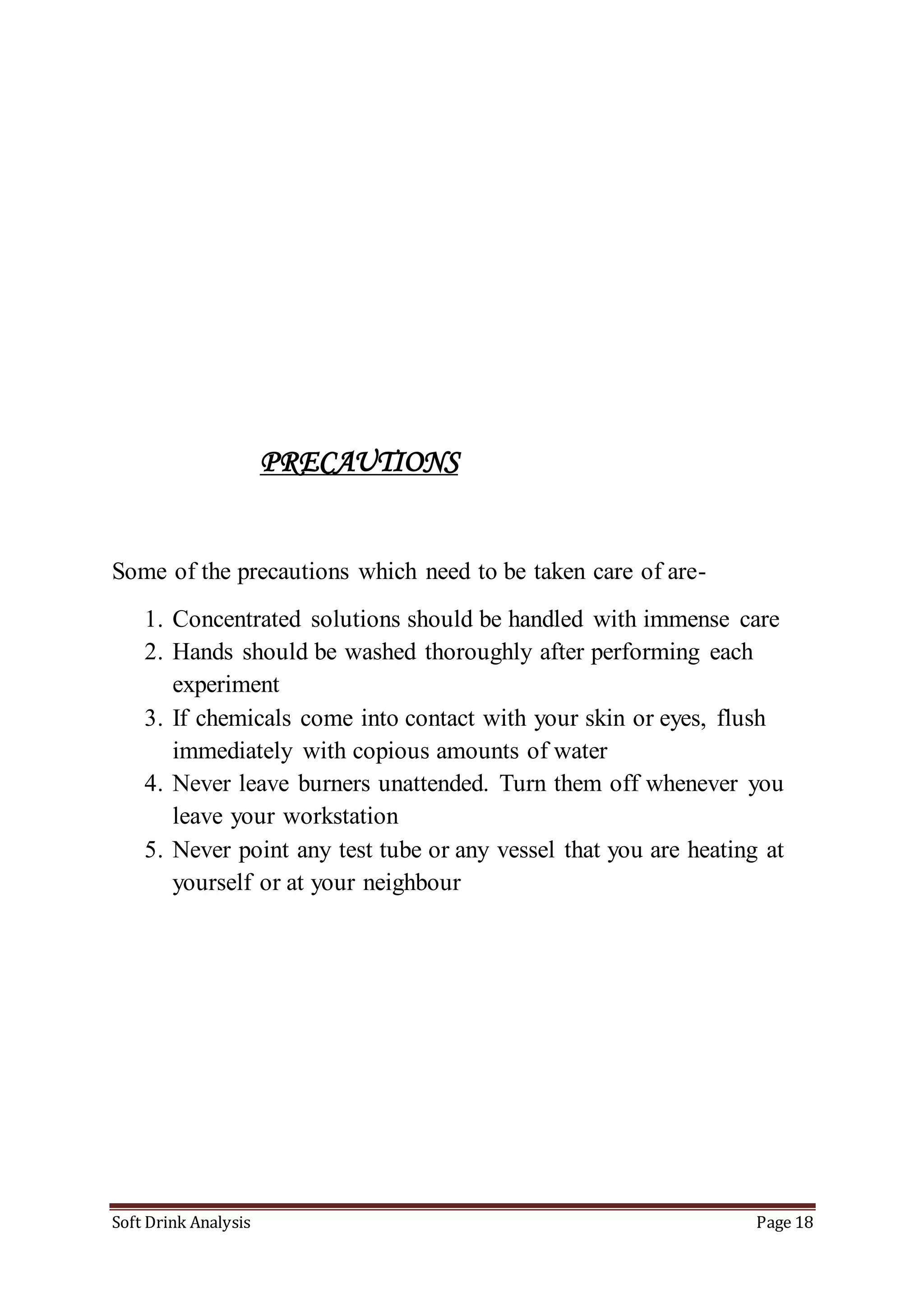 Soft Drink Analysis | DOCX