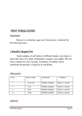Soft Drink Analysis | DOCX