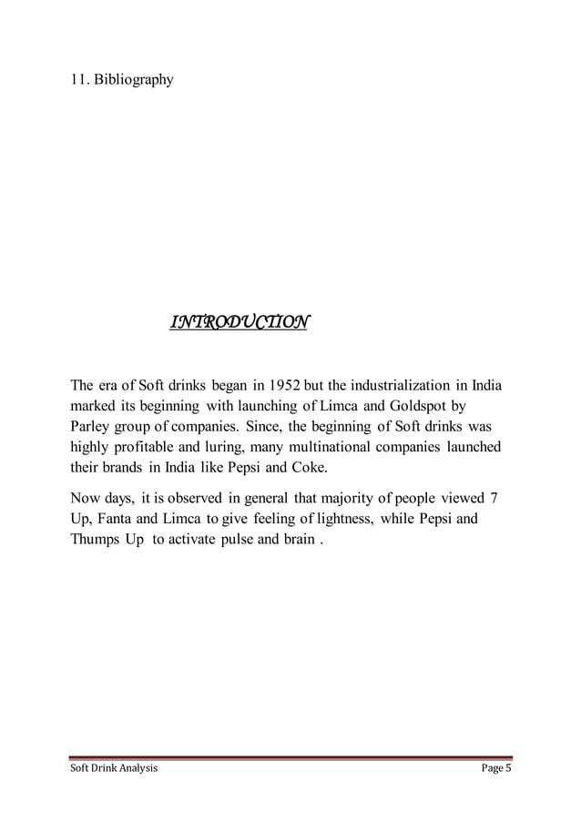 Soft Drink Analysis | DOCX | Chemistry | Science