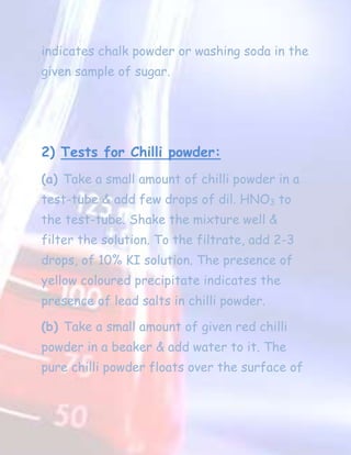 Chemistry projecton adureants in food by animesh arya | DOCX