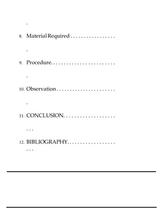Chemistry project for Class 12 | DOCX