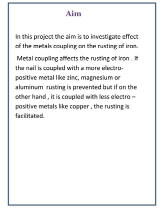 Chemistry Investigatory Project Class 12 | PDF