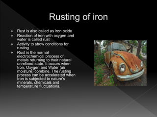 Chemistry project metals | PPTX
