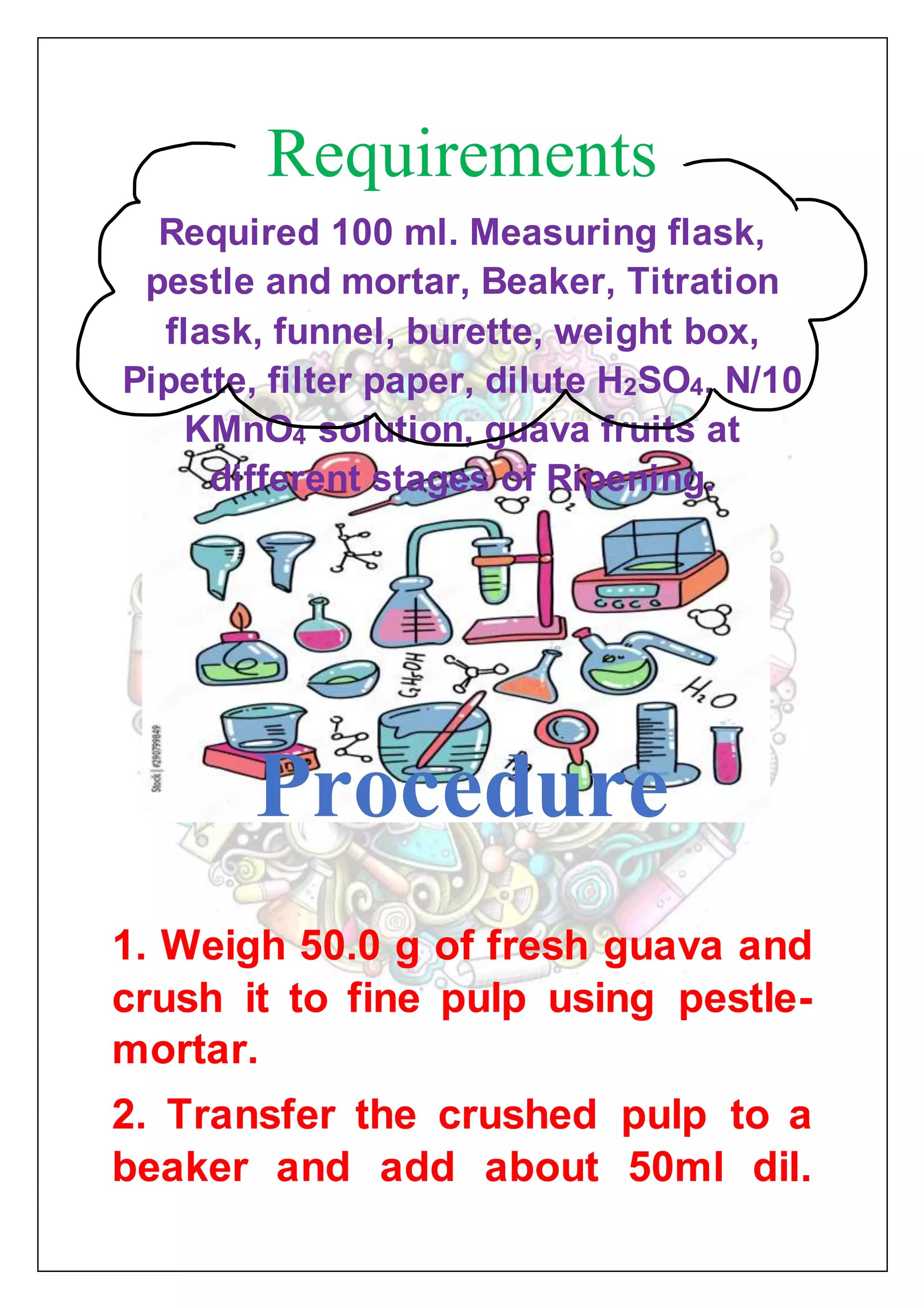 To study the Presence of Oxalate Ions in Guava Fruit at different ...