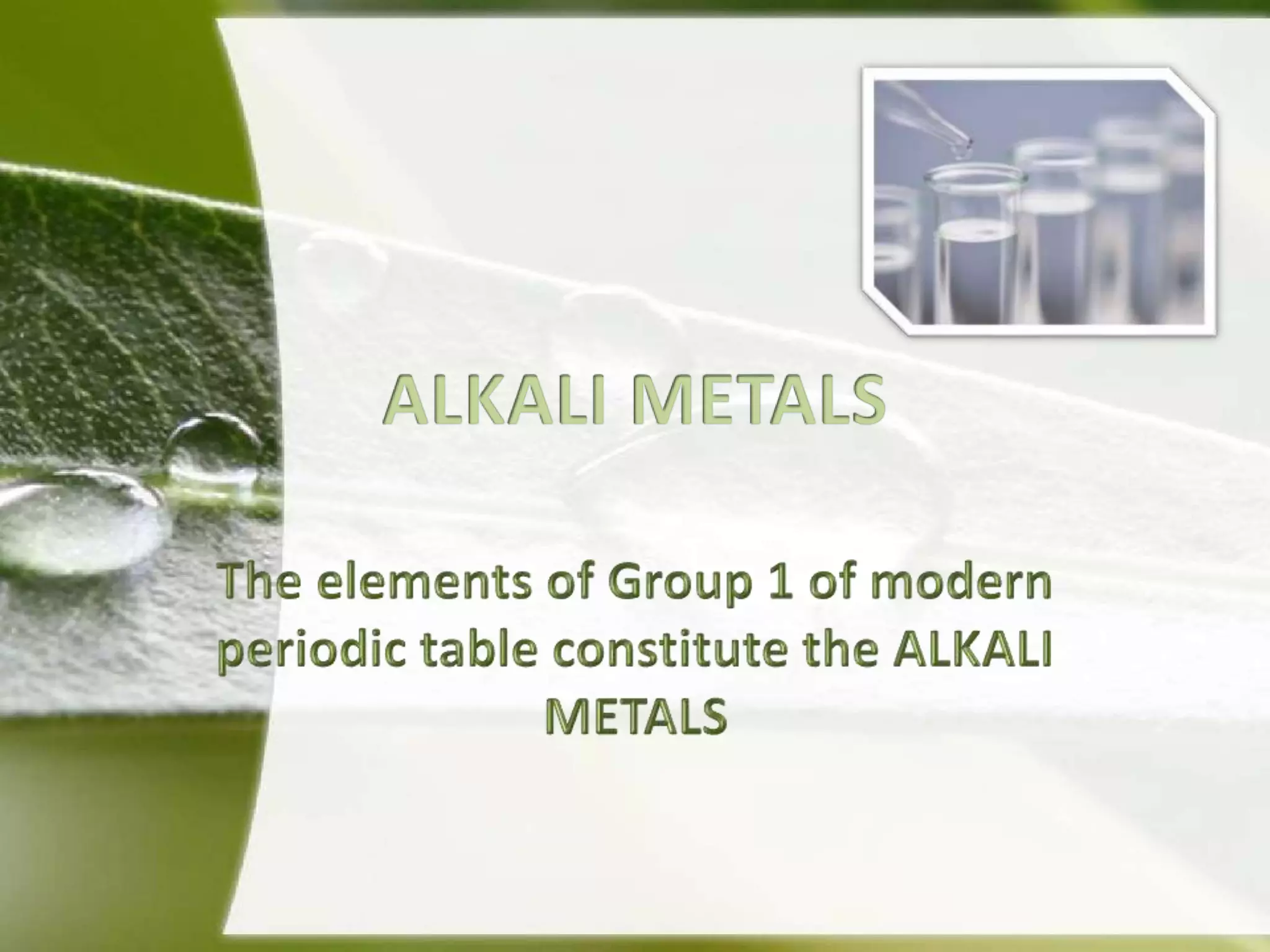 Alkali metals | PPTX | Chemistry | Science