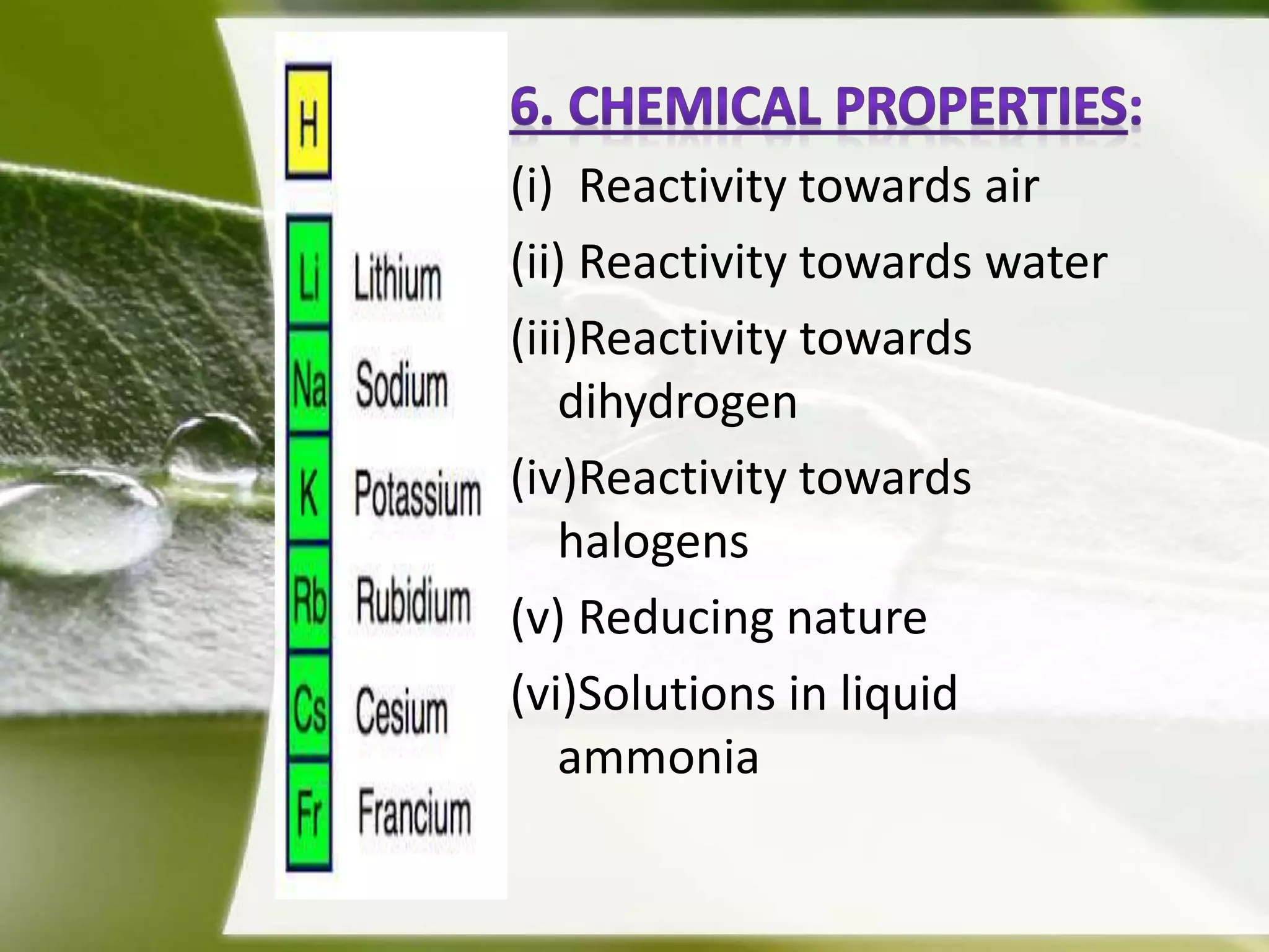 Alkali metals | PPTX