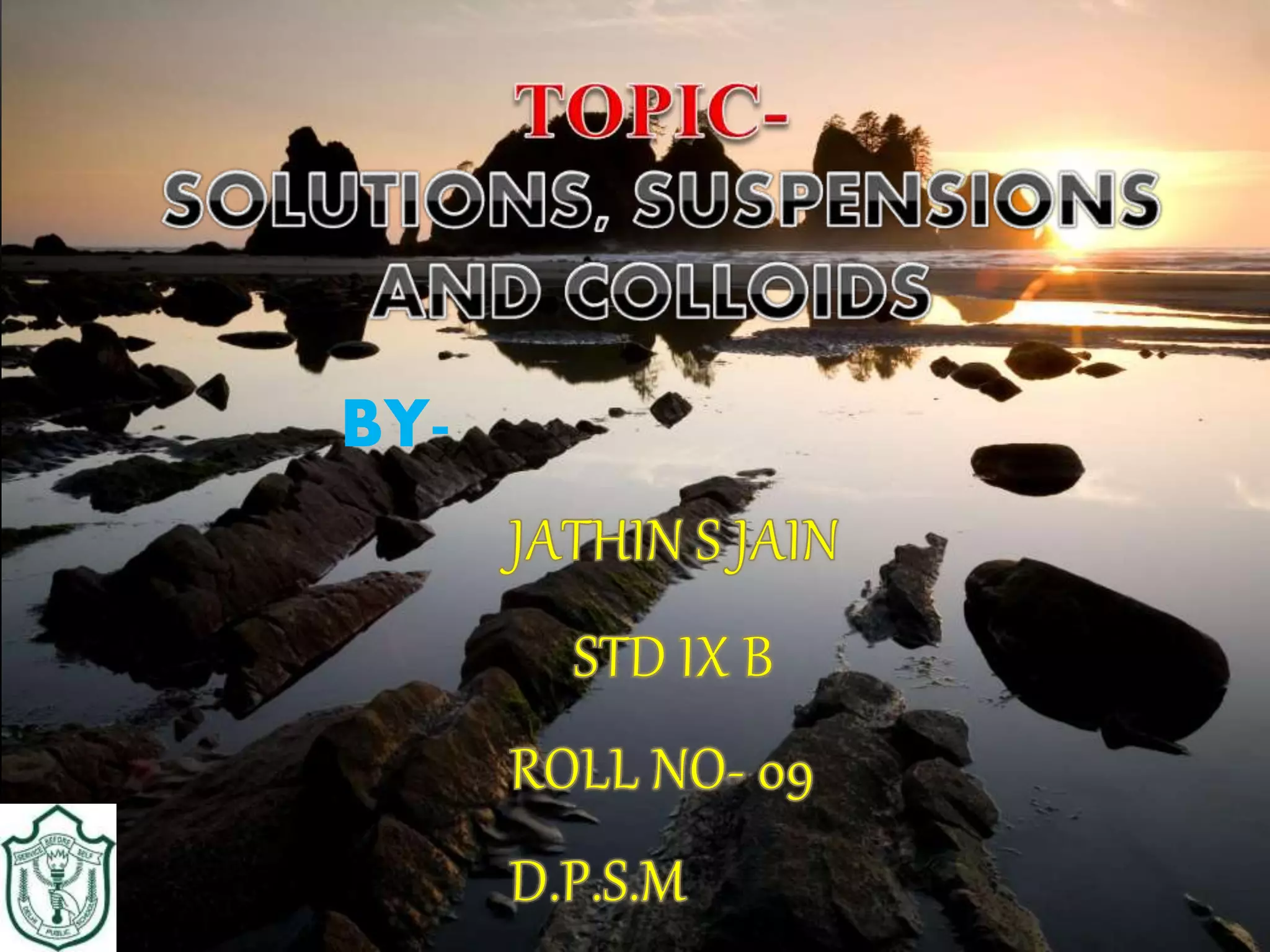 PPT on types of solution | PPTX