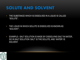PPT on types of solution | PPTX
